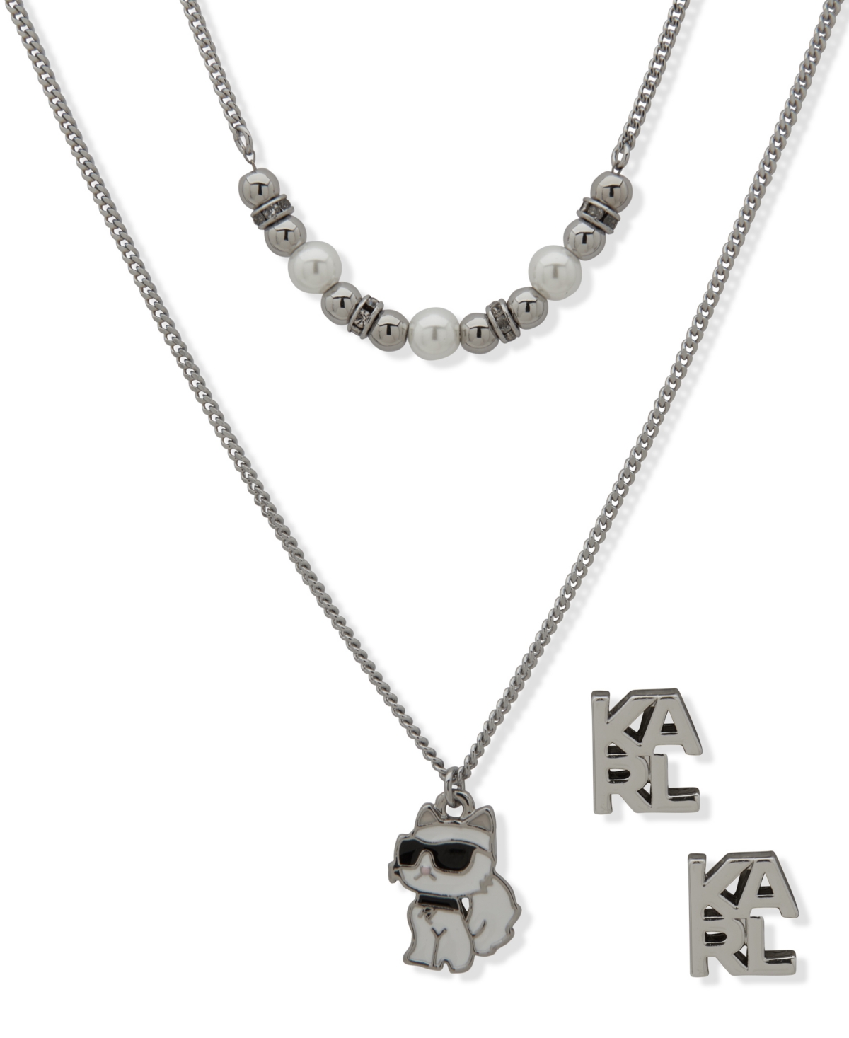 Click here for Karl Lagerfeld Paris 2-Pc. Imitation Pearl Silver-... prices