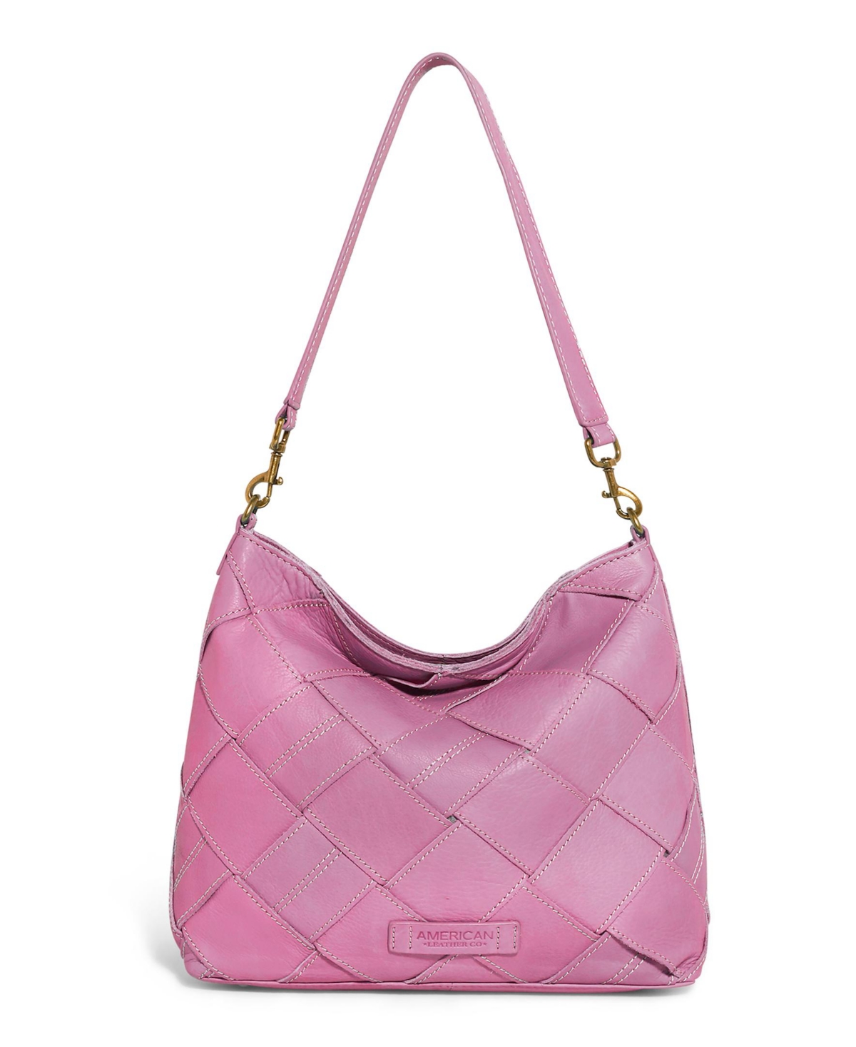 Click here for Mercer Woven Top Zip Hobo - Dusty rose smooth prices