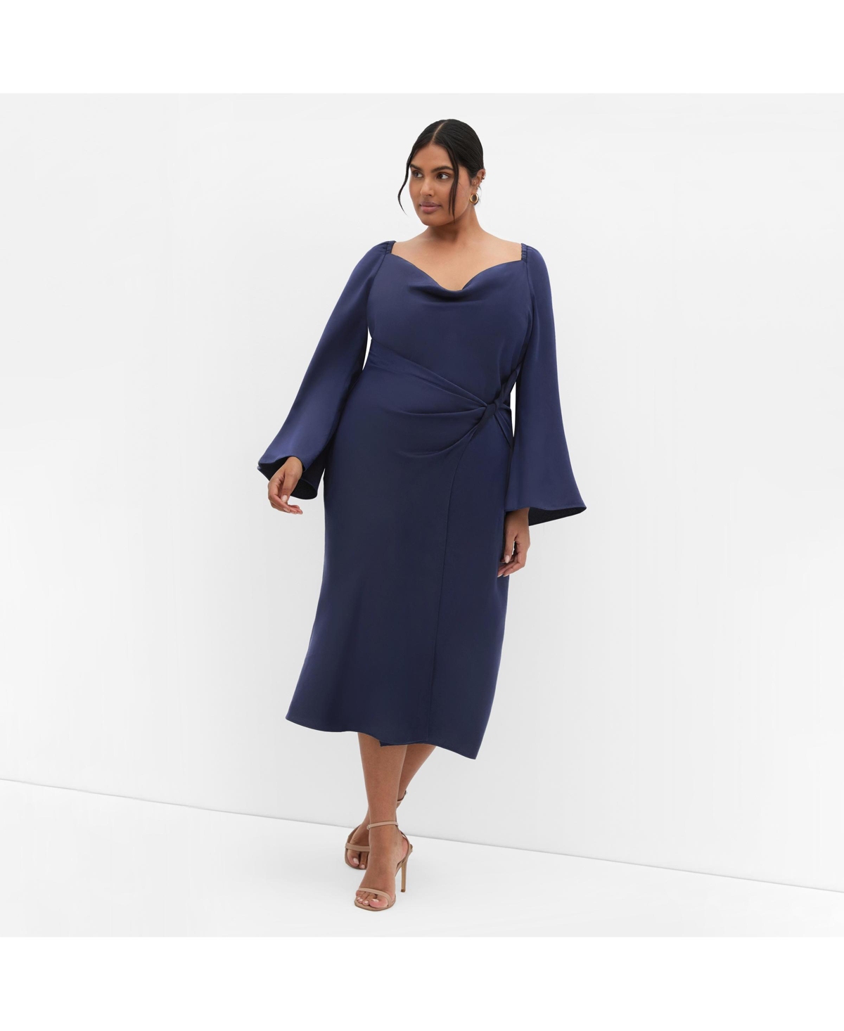 Click here for City Chic Womens Adelina Long Sleeve Dress - Navy prices