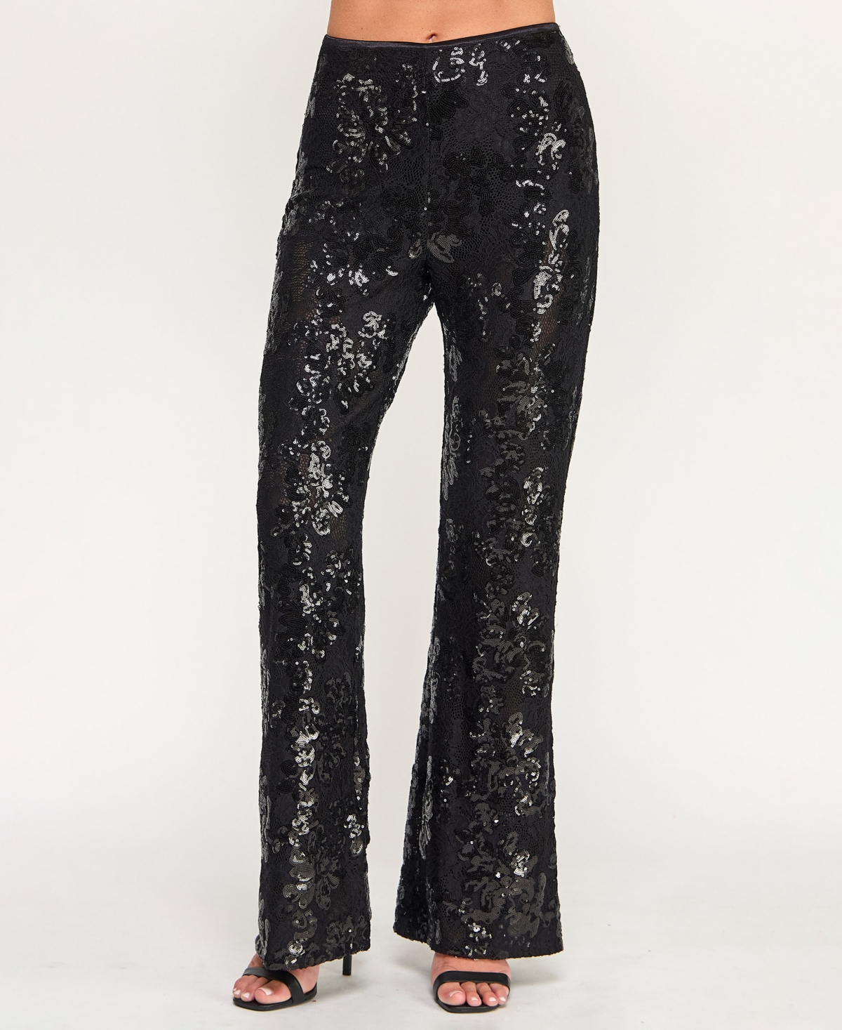 Click here for Seni & Cade Juniors Sequin Flare Pull-On Pants - B... prices