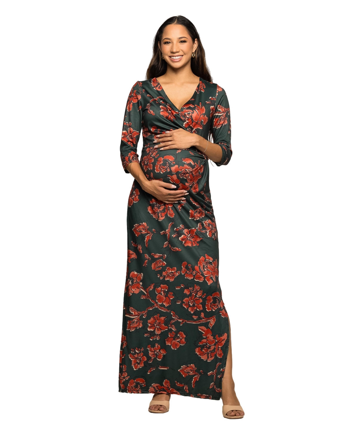 Click here for 24seven Comfort Apparel Womens Maternity Three Qua... prices