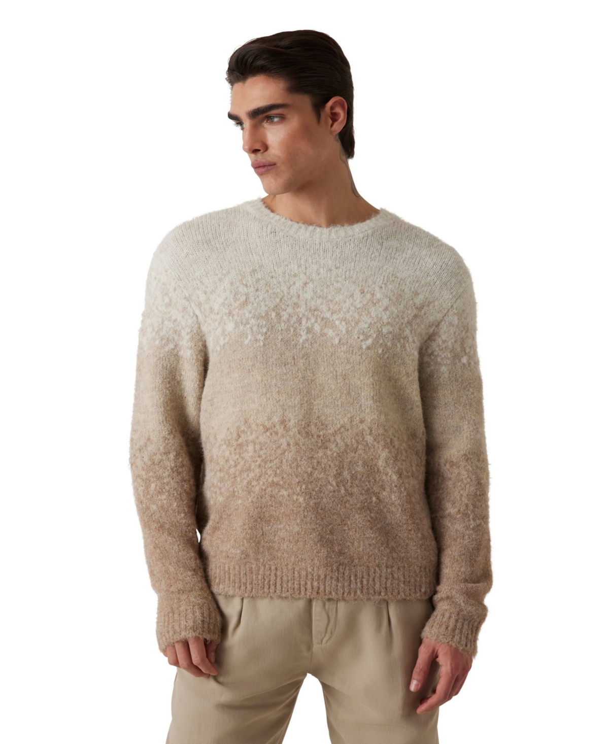 Click here for Guess Mens Long Sleeve Stripe Pattern Sweater - Qu... prices