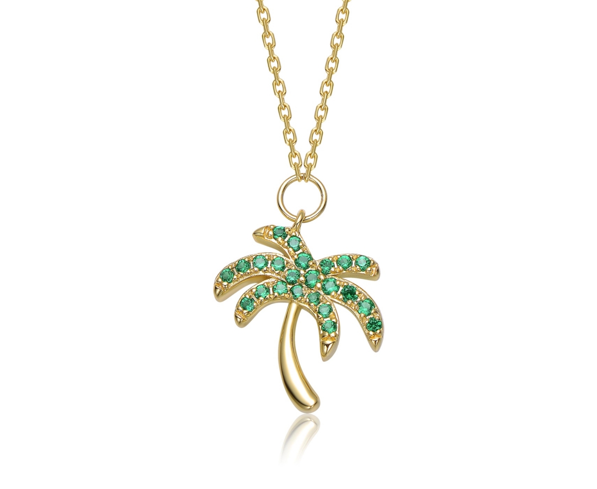 Click here for Rachel Glauber 14K Gold Plated with Green Cubic Zi... prices
