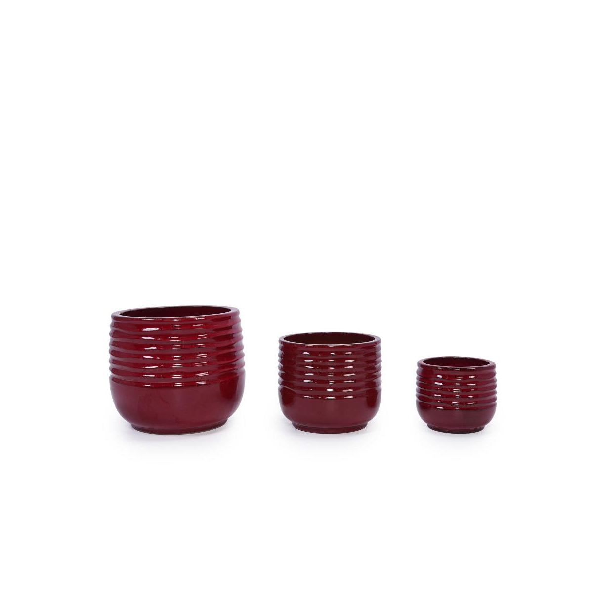 Click here for Chic Crate Set of 3 Modern Ceramic Planter Pots -... prices
