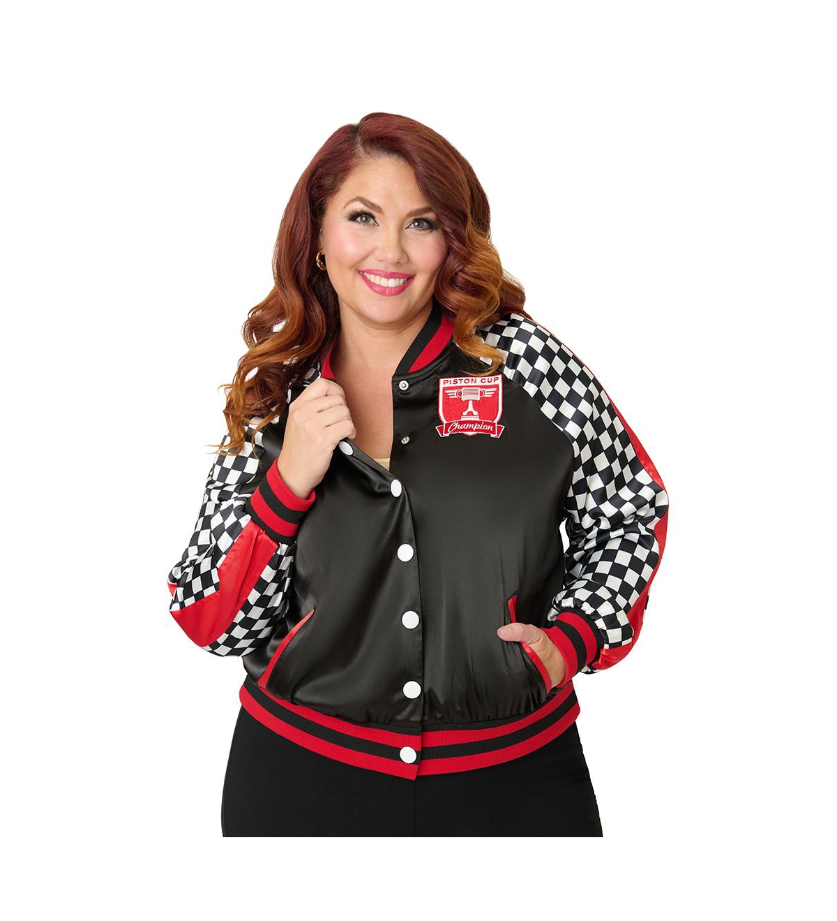 Click here for Unique Vintage Plus Size Satin Bomber Jacket - Bla... prices