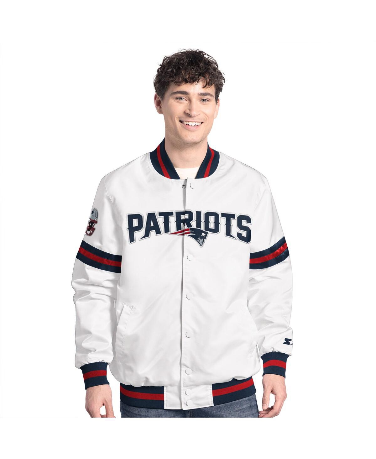 Click here for Starter MensÂ White New England Patriots Scout Ful... prices