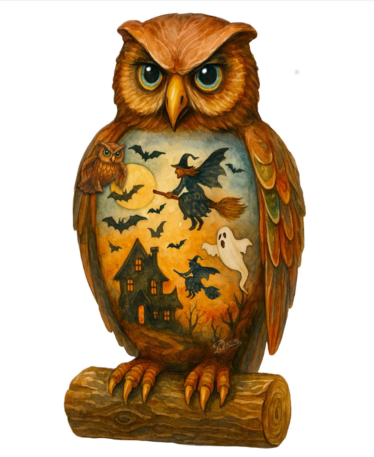 Click here for Designocracy Halloween Owl Holiday Door Decor - Mu... prices