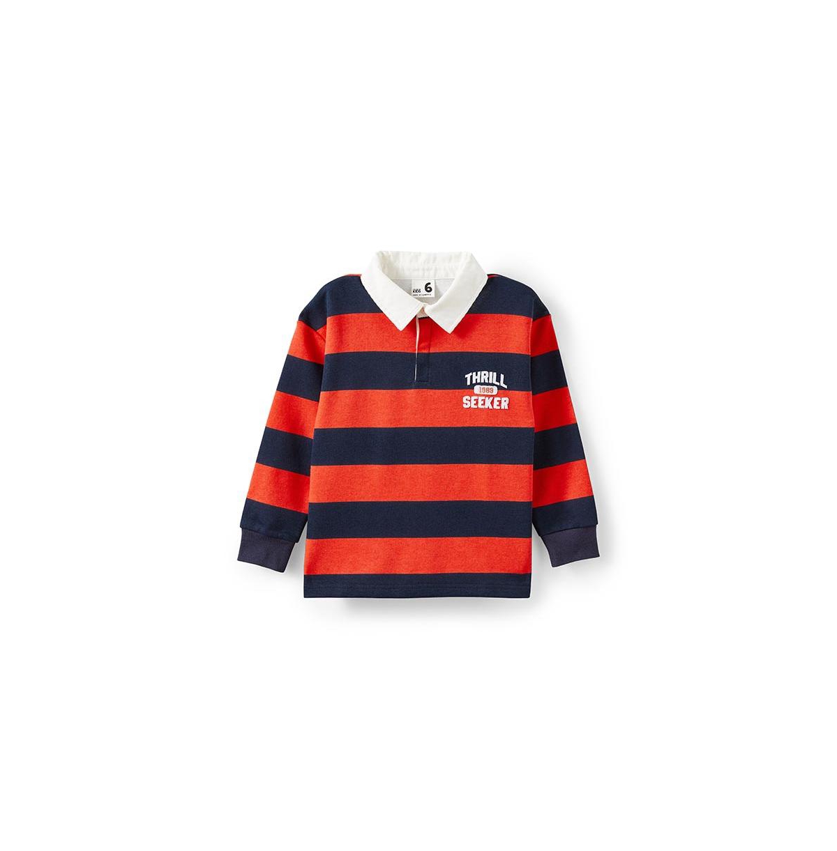 Click here for Cotton On Little/Big Boys Rugby Polo Fleece Top -... prices