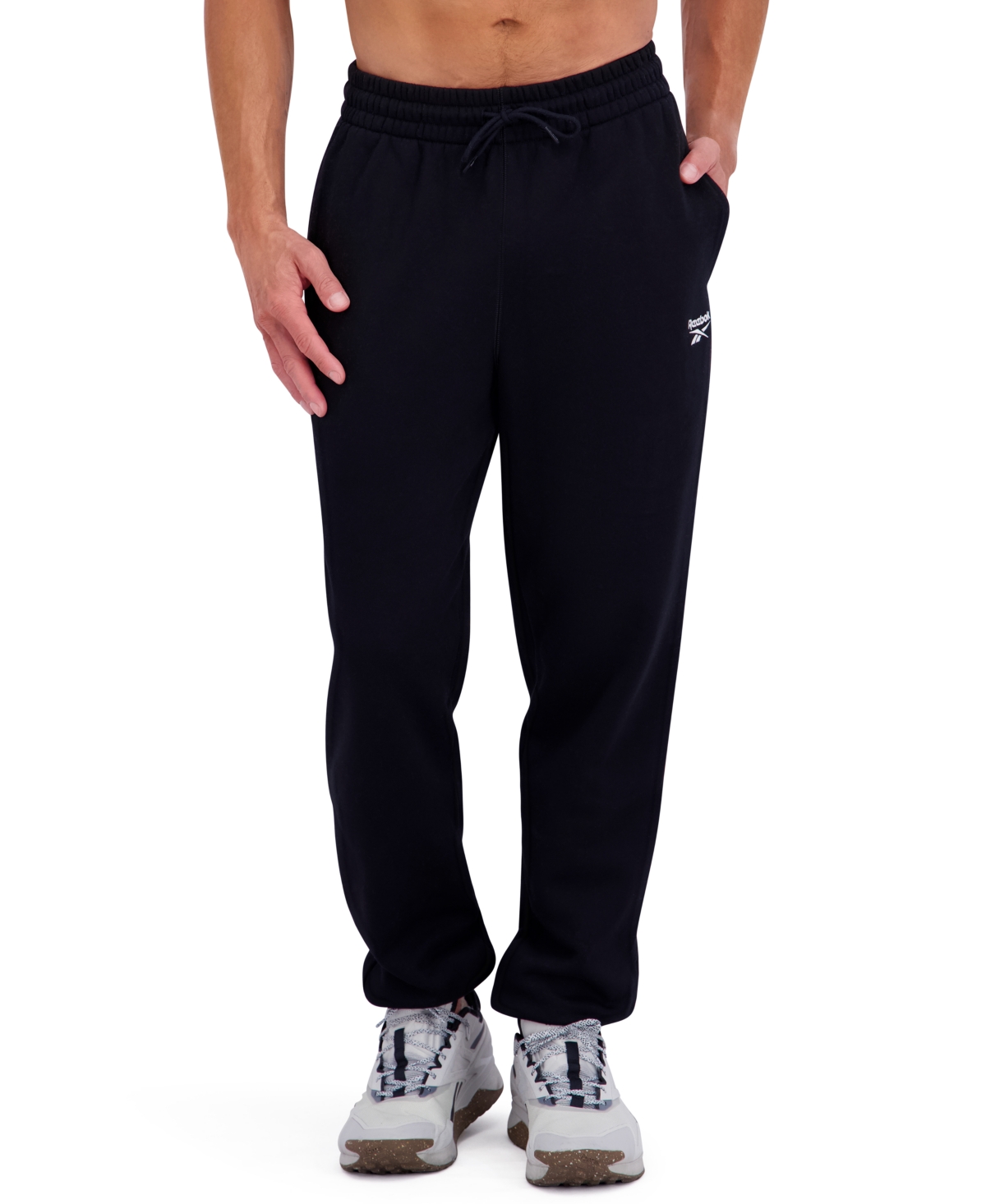 Click here for Reebok Mens Regular Fit Fleece Joggers - Black prices