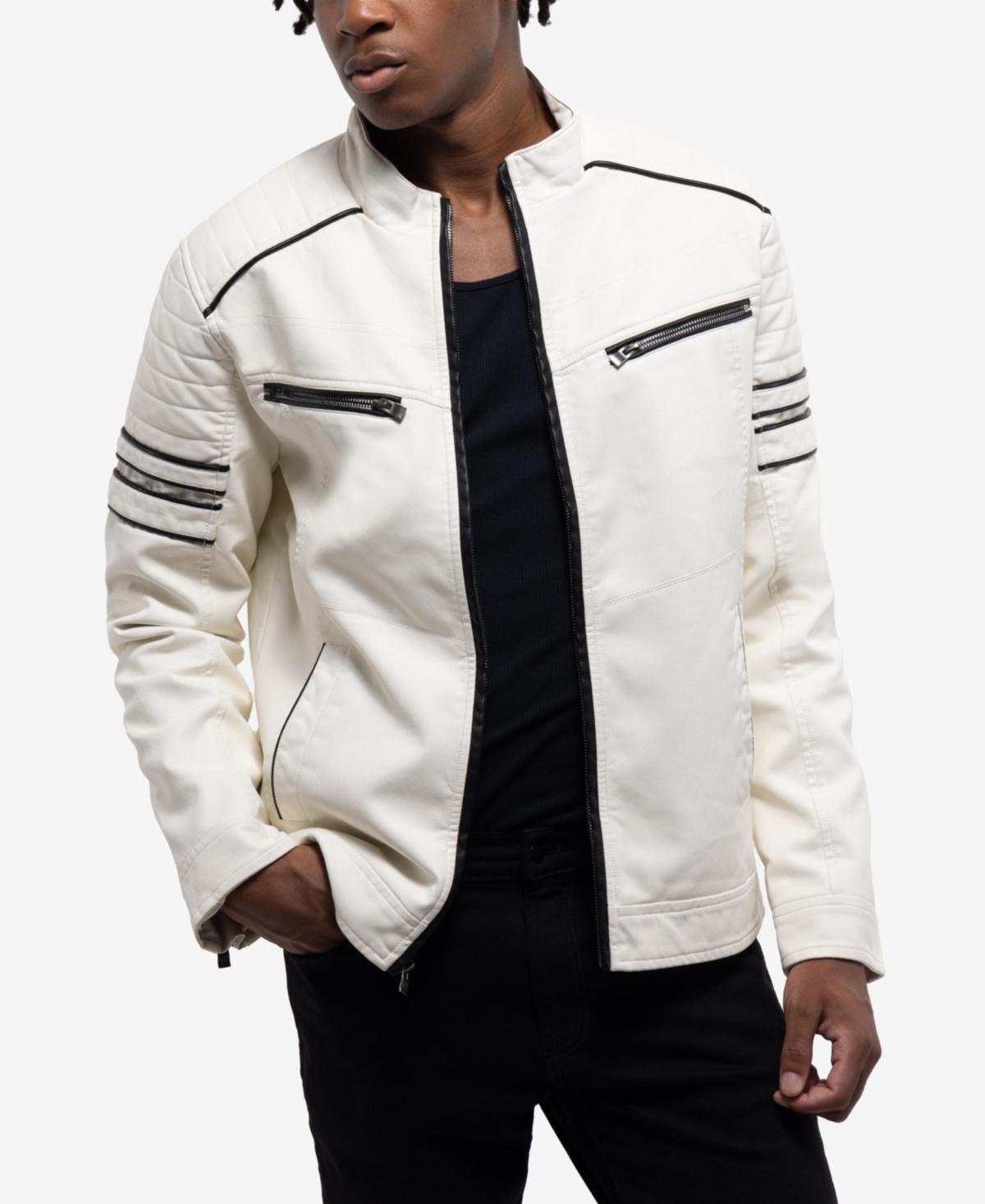 Click here for Xray Mens Pu Jacket With Faux Shearling Lining - W... prices