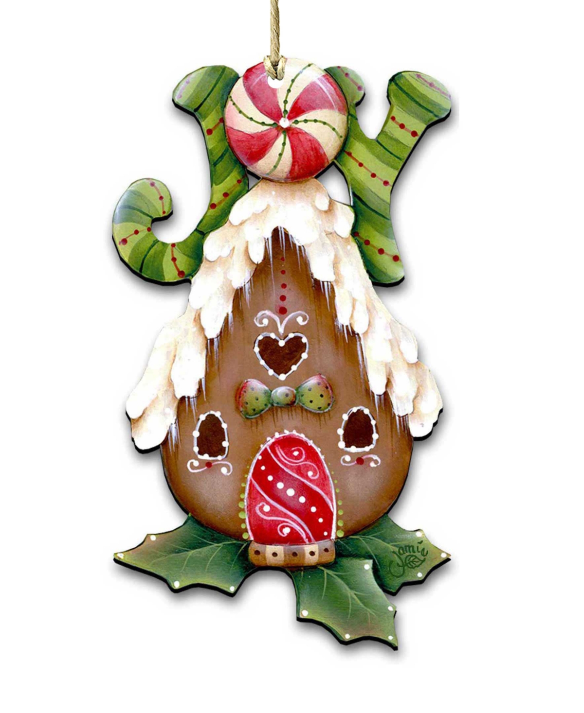 Click here for Designocracy Joy Gingerbread House Holiday Ornamen... prices
