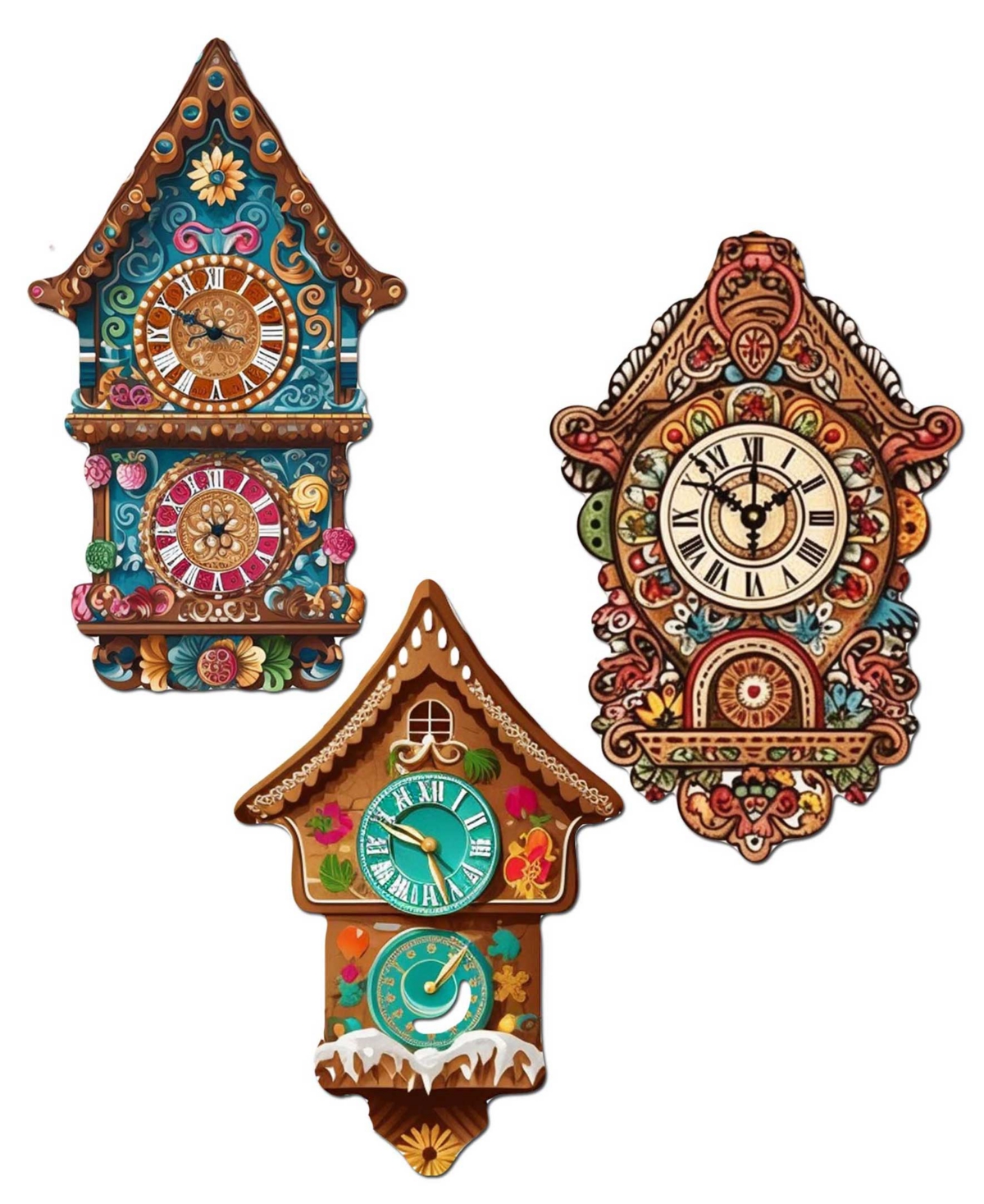 Click here for Designocracy Miniature Clock Wood Clip Ornaments... prices