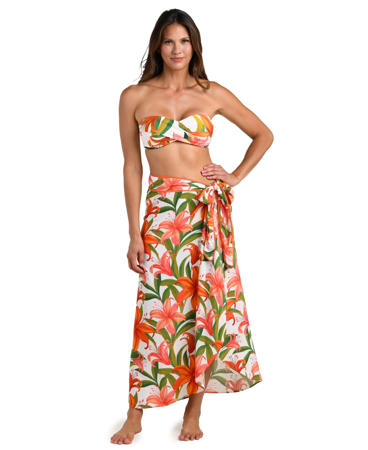 Click here for La Blanca Womens Jungle Blossoms Tie Wrap Swim Ski... prices