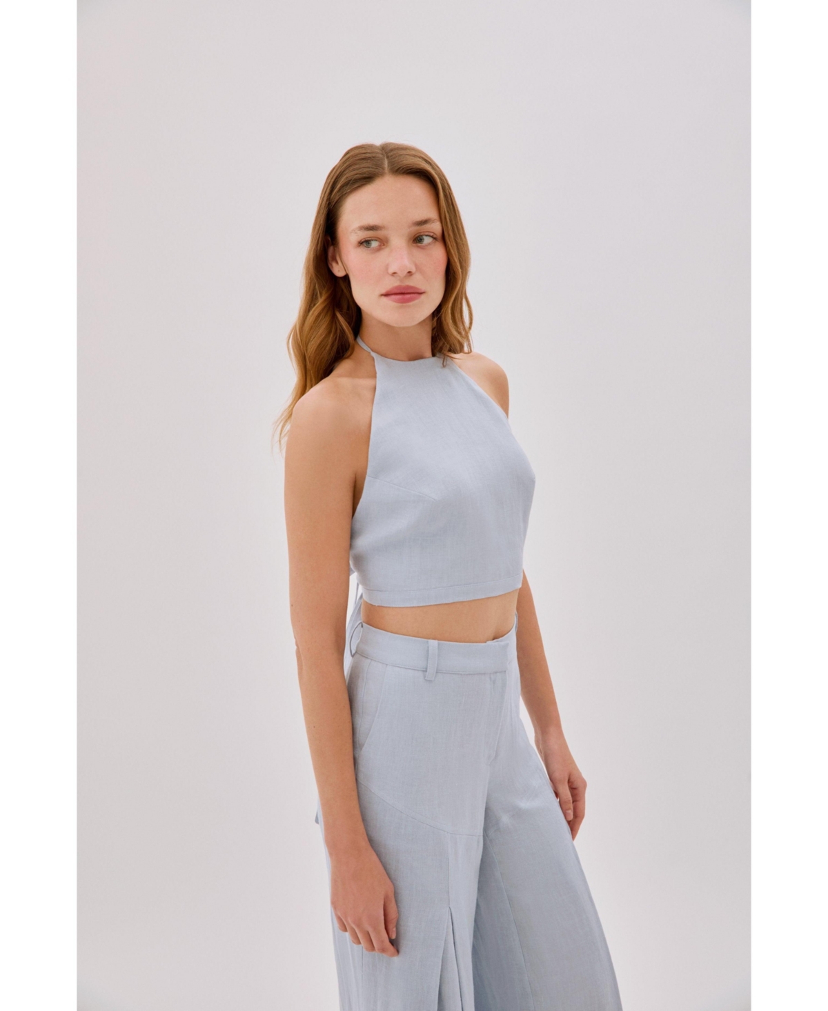 Click here for Labeca London womens Polly Dusty Linen Backless Cr... prices
