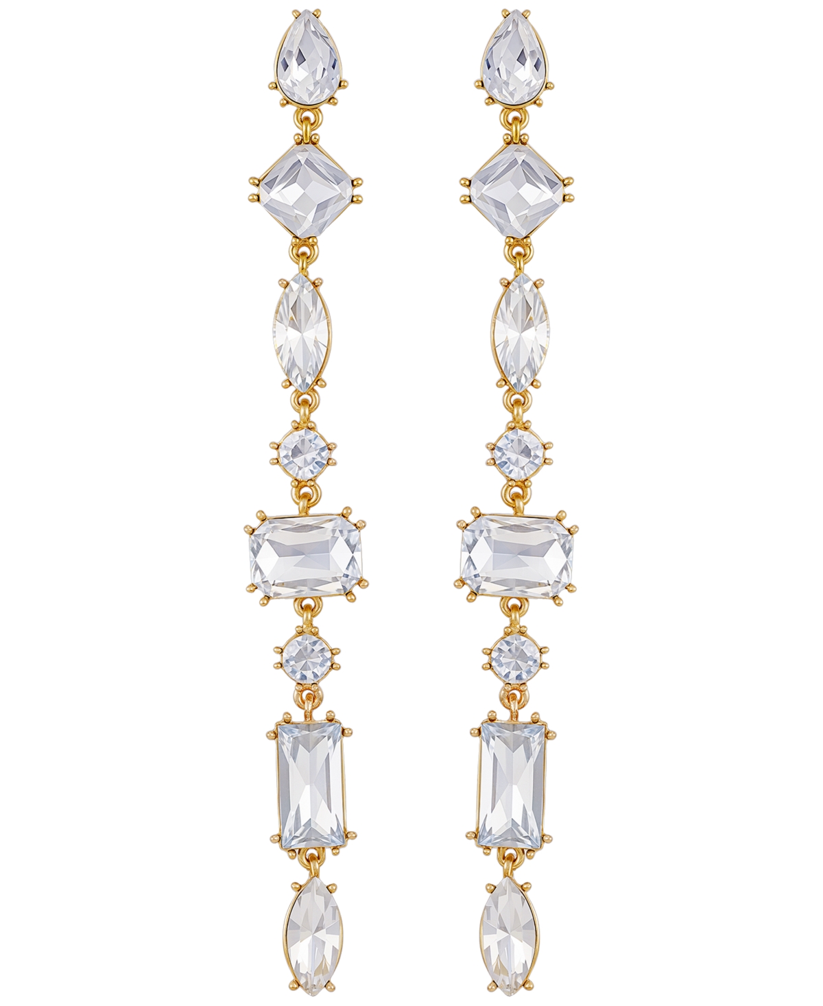 Click here for Guess Epoxy Glass Stone Silver and Gold-Tone Drop... prices