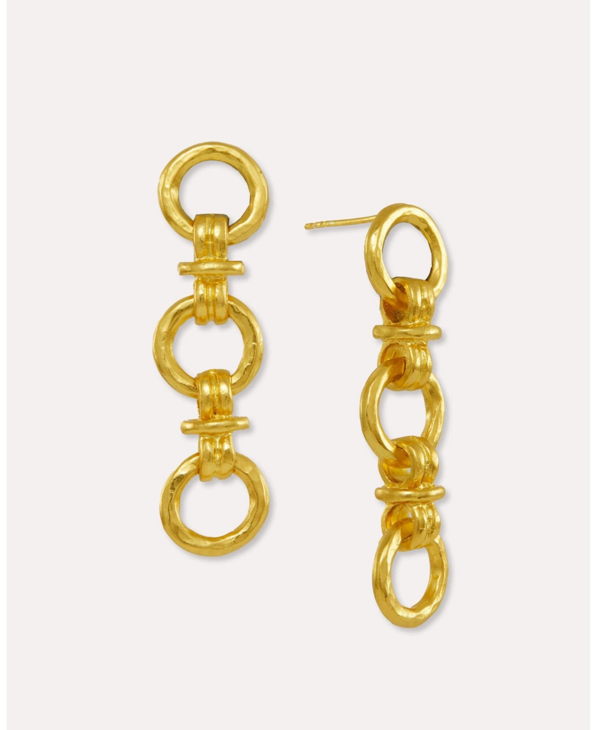 Click here for Ottoman Hands Zehra Chain Drop Stud Earrings - Gol... prices