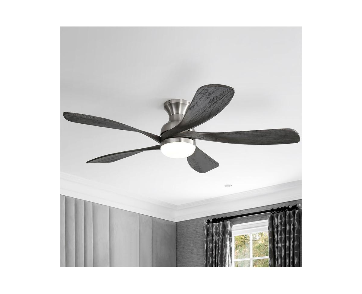 Click here for 52-inch Modern Minimalist Sand Nickel 5-Blade Flus... prices