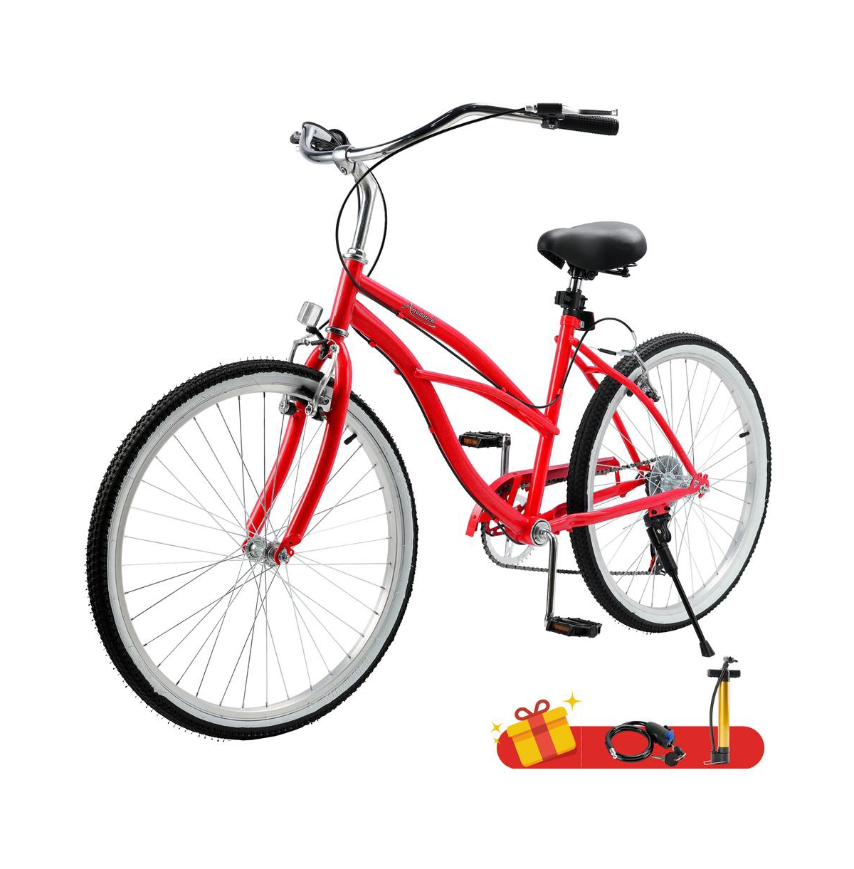Click here for Artudatech 26-Inch Beach Cruiser Bike for Adults w... prices