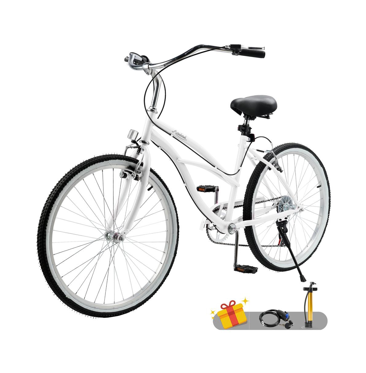 Click here for Artudatech 26-Inch Beach Cruiser Bike for Adults w... prices