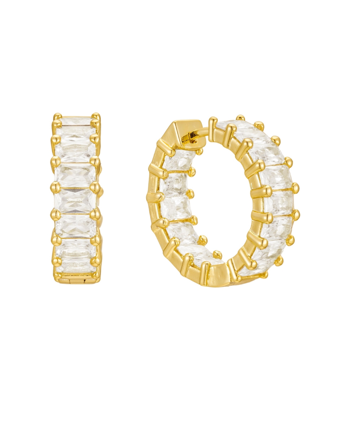 Click here for Untamed Petals Taryn Crystal Hoops - Gold prices