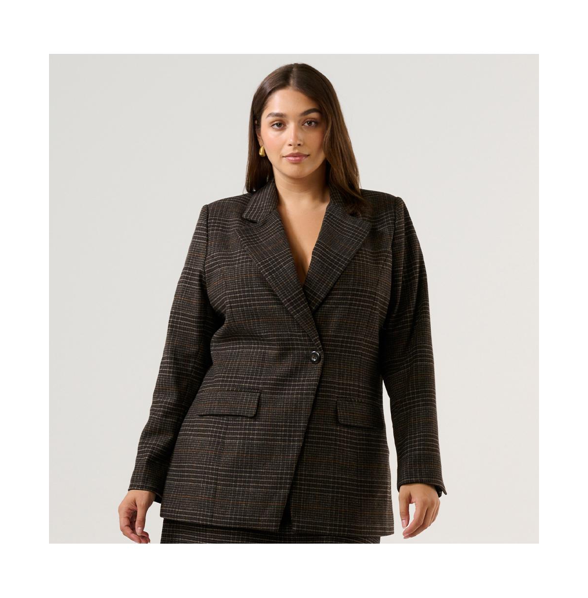 Click here for Estelle Plus Size Noel Jacket - Brown prices