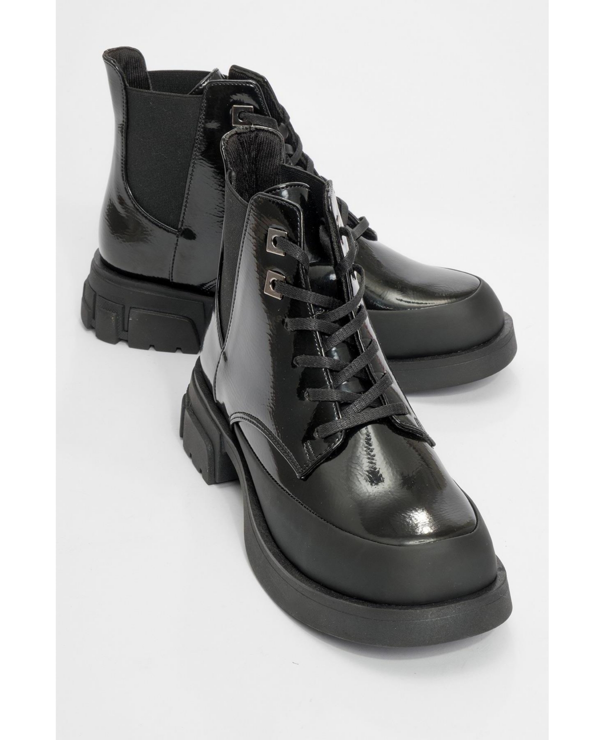 Click here for Prologue Shoes Challo Combat Boot (Women) - Black... prices
