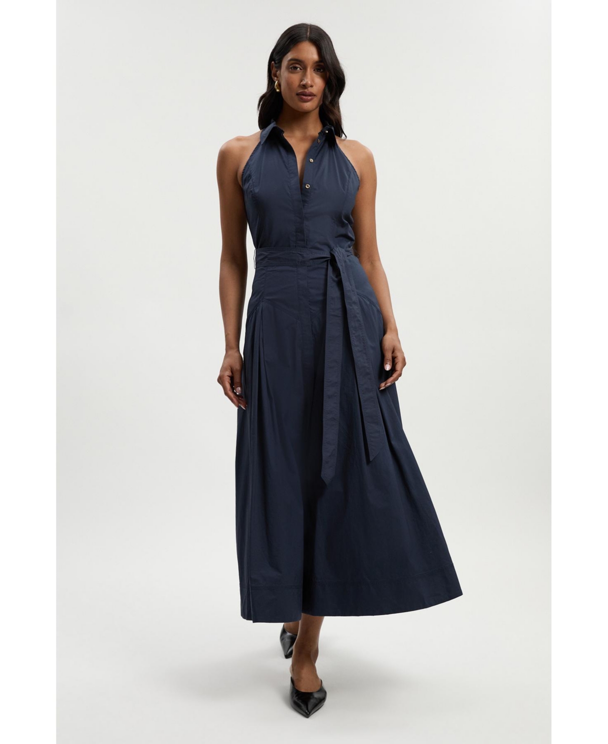 Click here for Karen Millen Womens Midi Shirt Dress With Dropped... prices