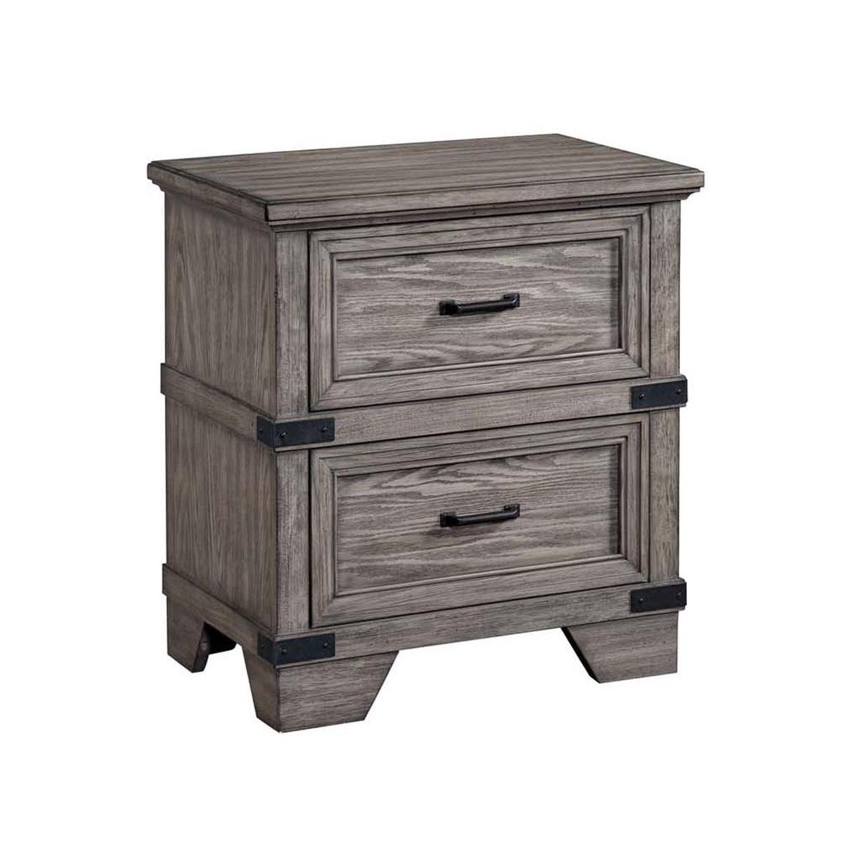 Click here for Intercon Nightstand  2 Drawer in Brushed Steel - S... prices