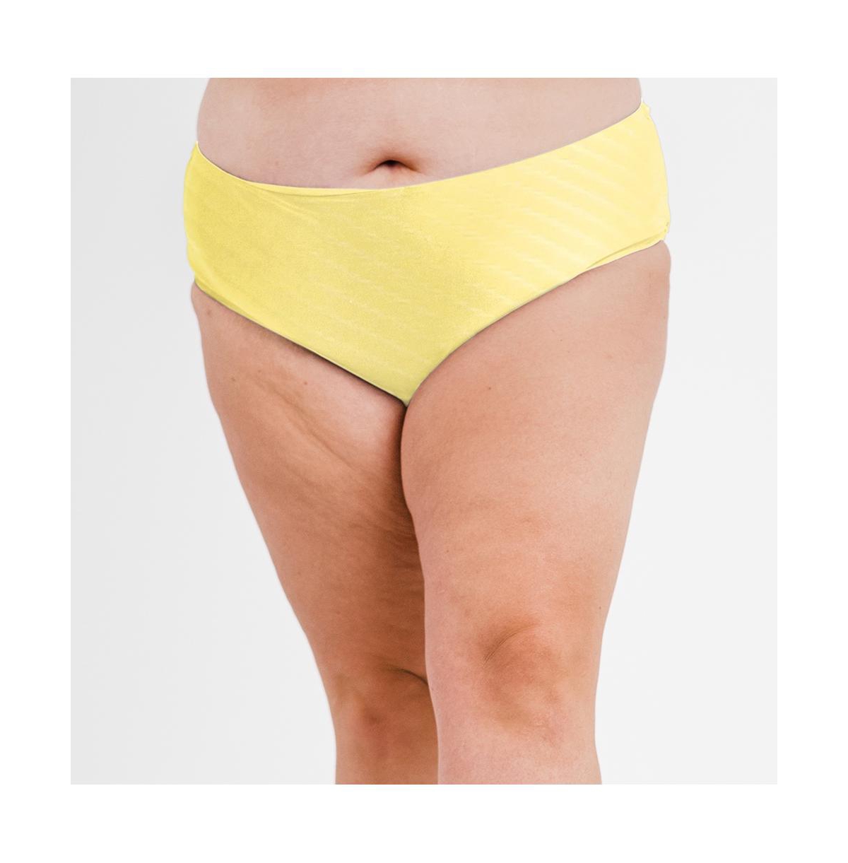 Click here for Calypsa Plus Size Bikini Bottom - Buttercup (textu... prices