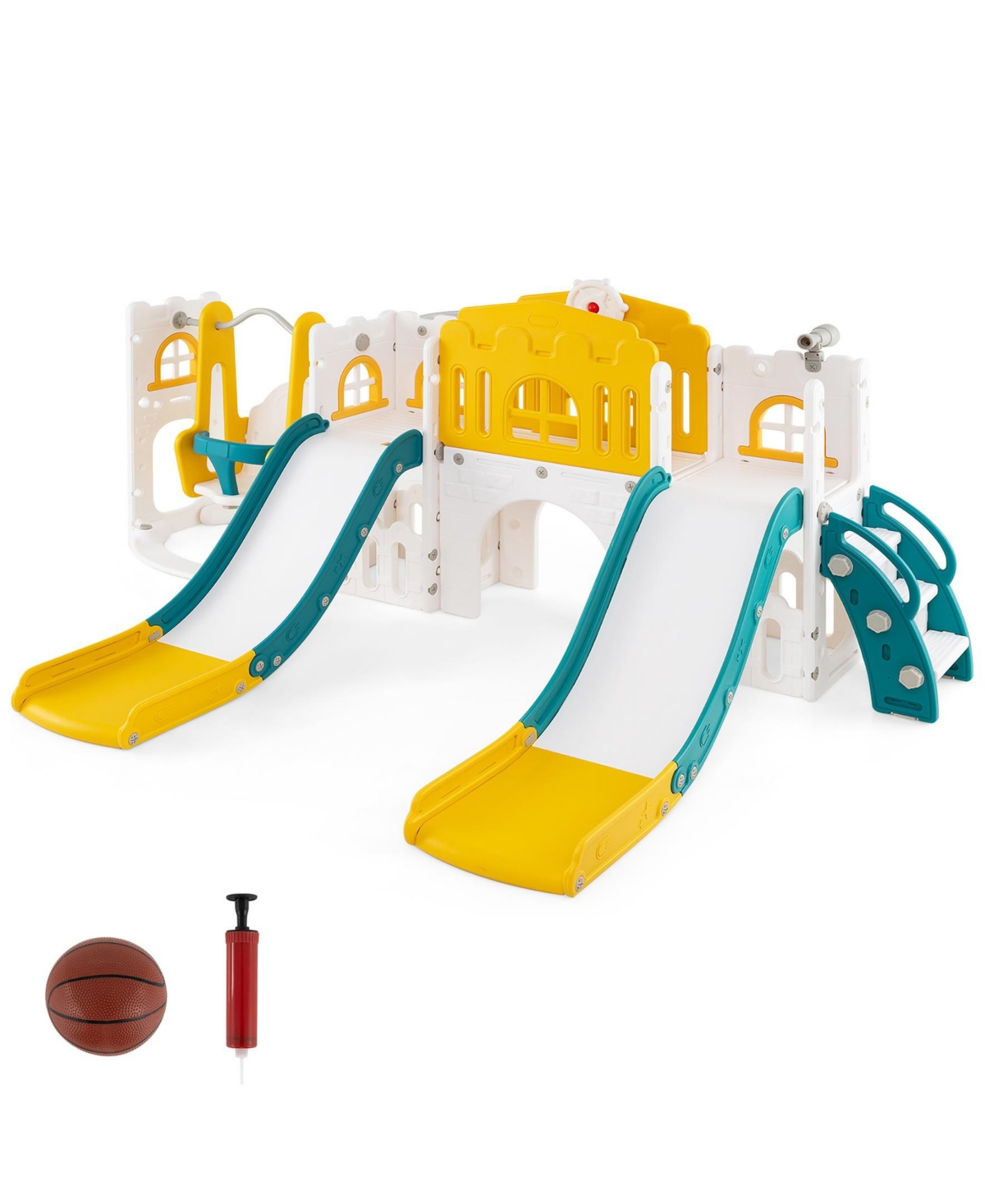 Click here for Sugift 10-in-1 Toddler Slide and Swing Set with Do... prices