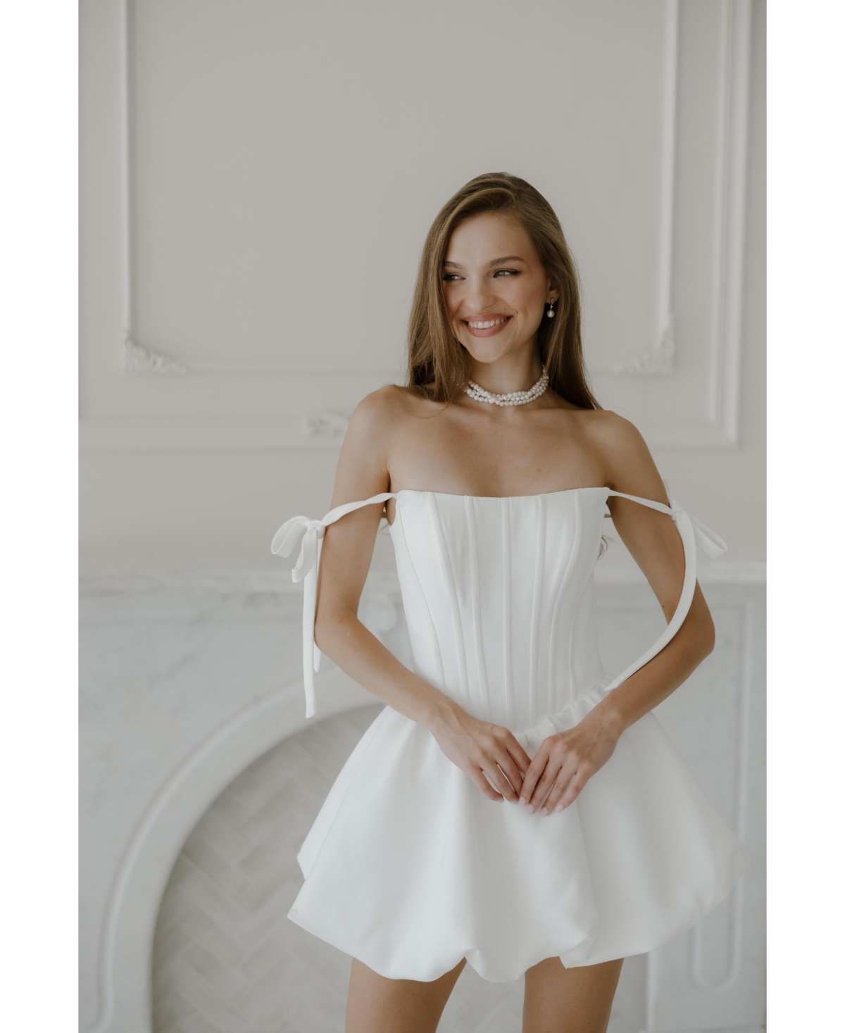 Click here for Untamed Petals Womens Muse Mini Dress - Ivory prices