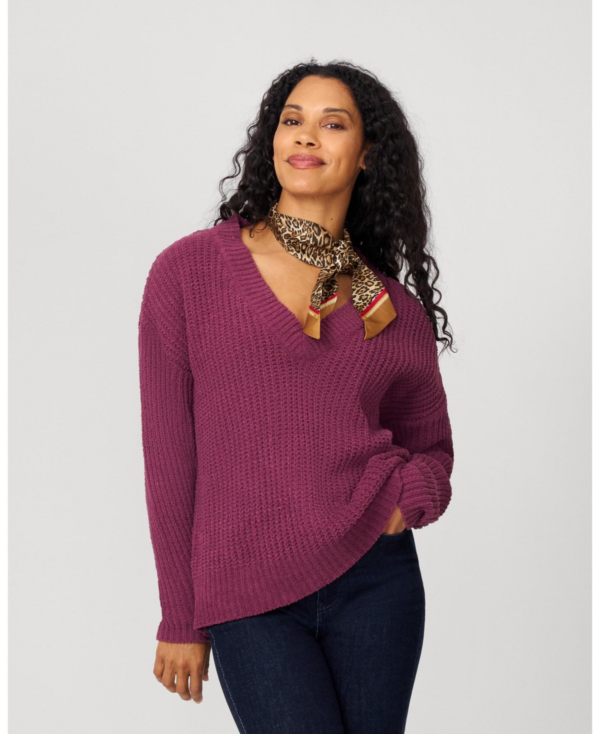 Click here for Cable & Gauge Womens Cozy Luxe Lounge V-Neck Sweat... prices