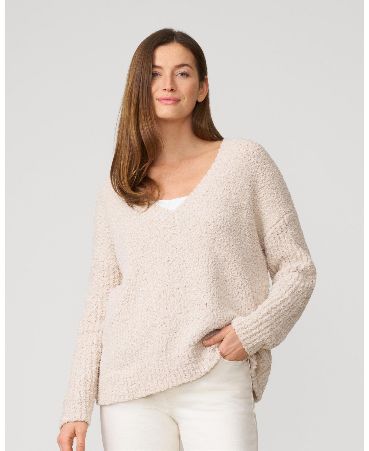 Click here for Cable & Gauge Womens Cozy Luxe Lounge V-Neck Sweat... prices