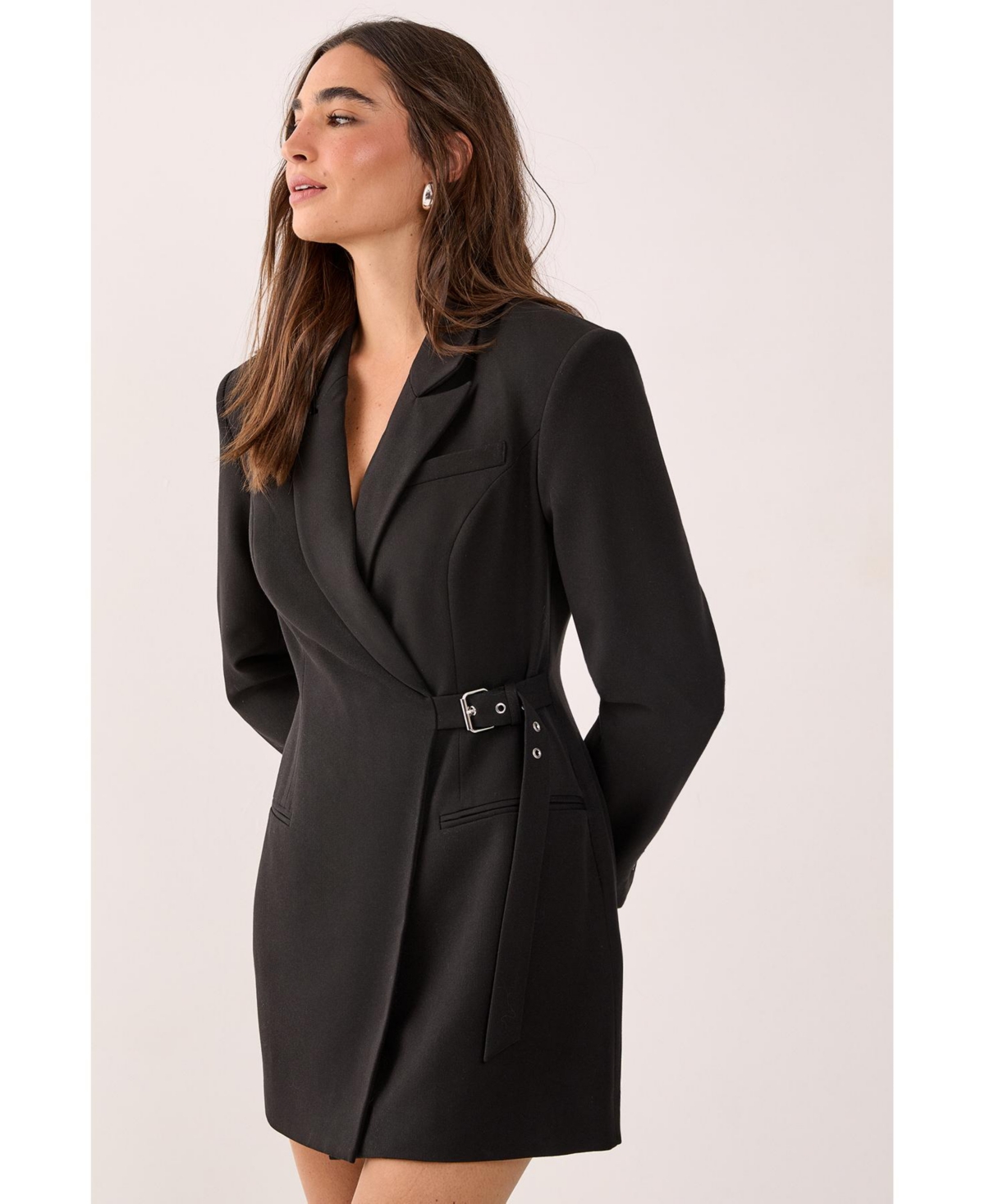Click here for Nasty Gal Womens Shoulder Pad Blazer Dress - Black prices