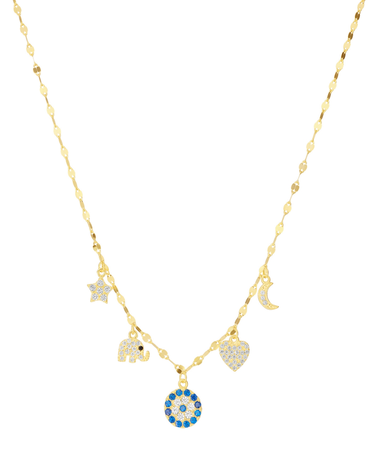 Click here for Macys Cubic Zirconia Eye Luck Charm Pendant Neckla... prices