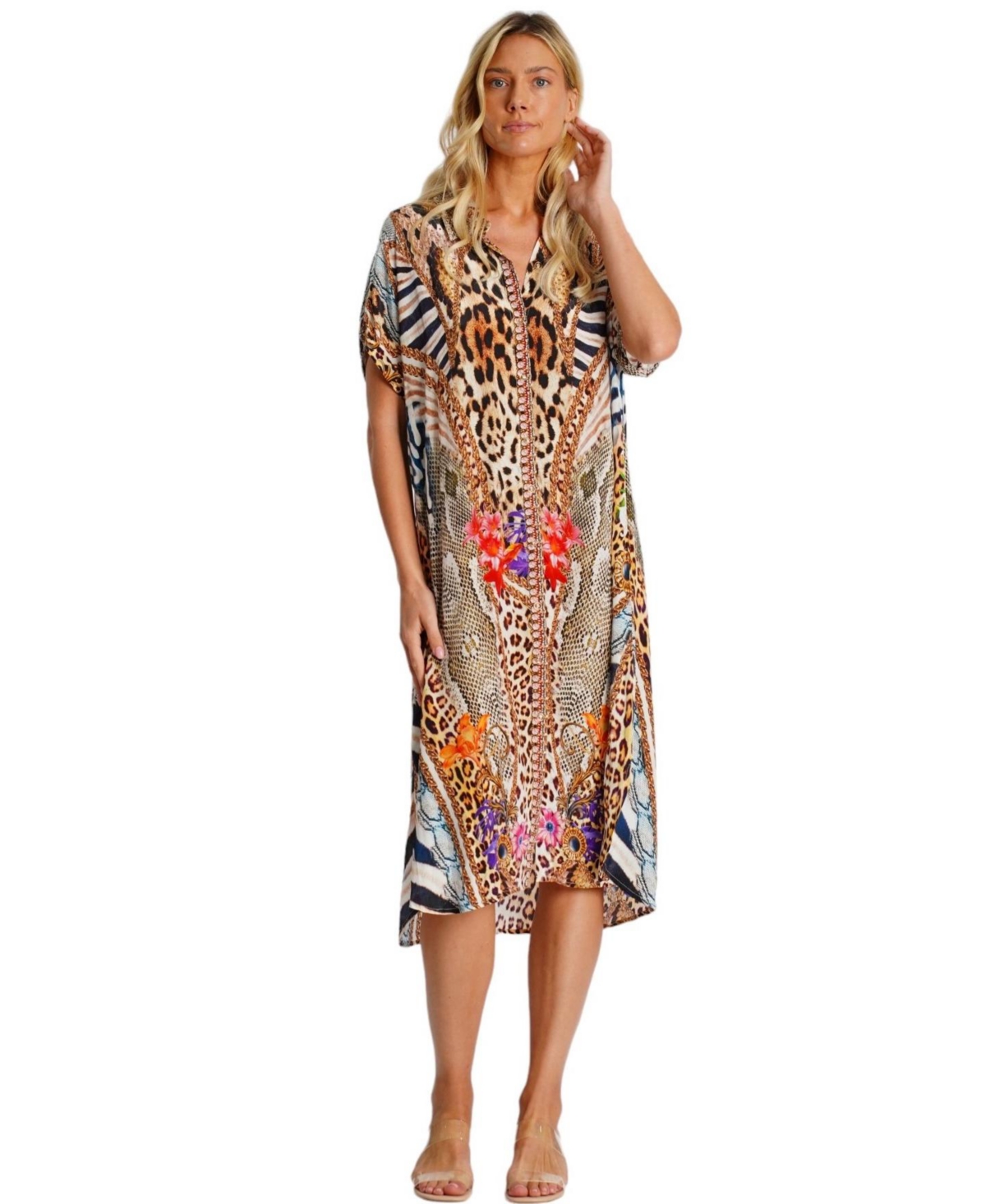Click here for La Moda Clothing Womens Midi Summer Dress with Col... prices