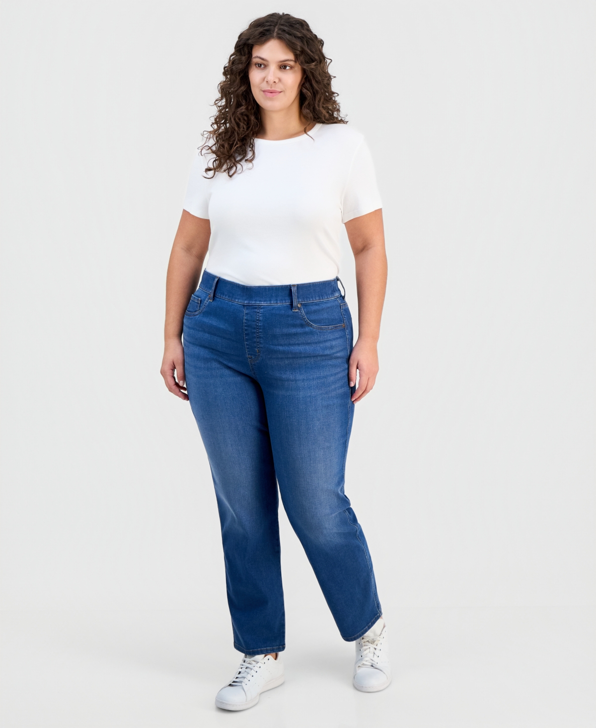 Click here for Style & Co Plus Size Pull-On Shaping High-Rise Str... prices