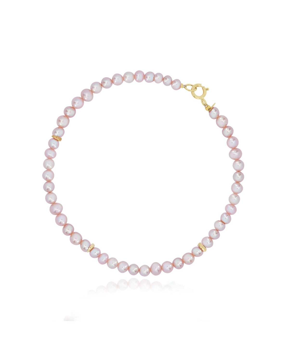 Click here for The Lovery Pink Pearl Round Bead Bracelet 14K Gold... prices