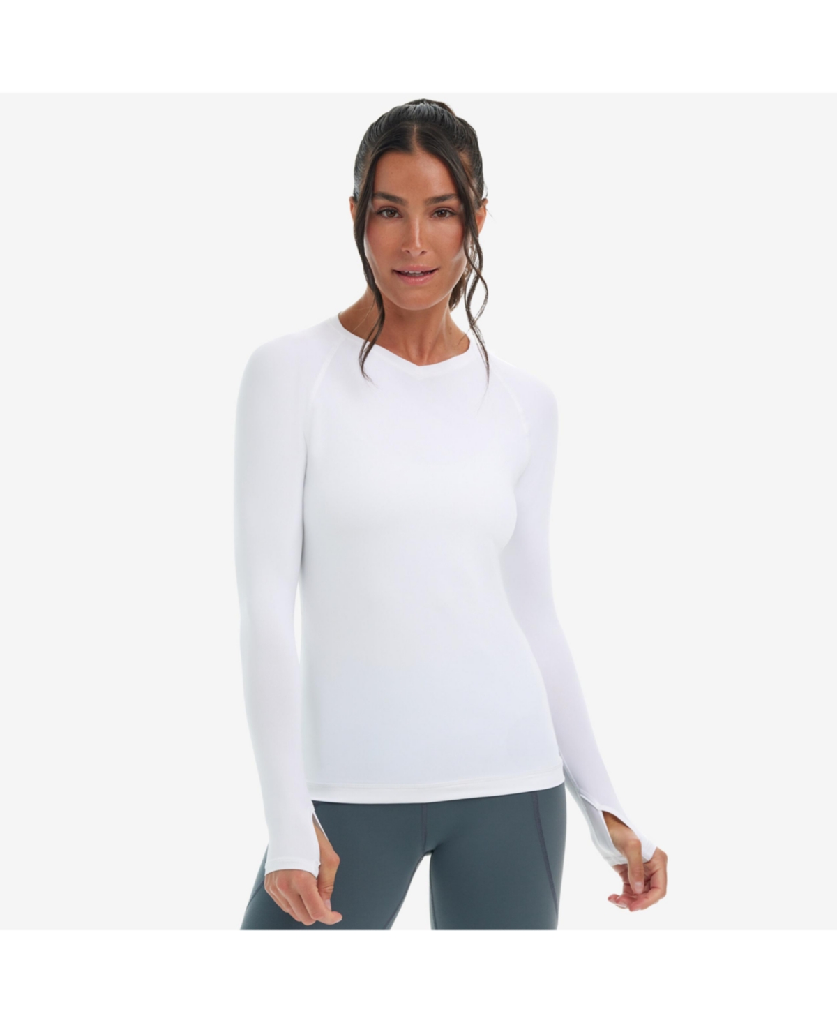 BloqUV Womens Upf 50+ Sun Protective Active V-Neck - White