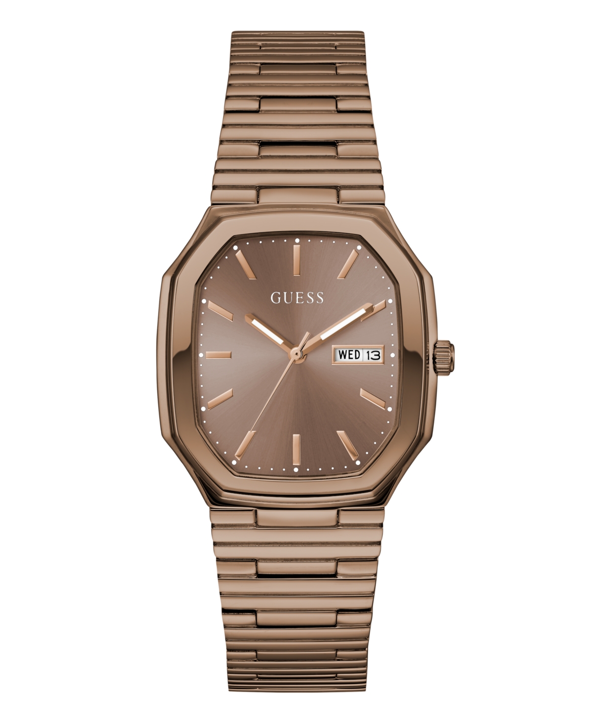 Click here for Guess Mens Coffee Brown Analog Watch  35mm - Brown prices