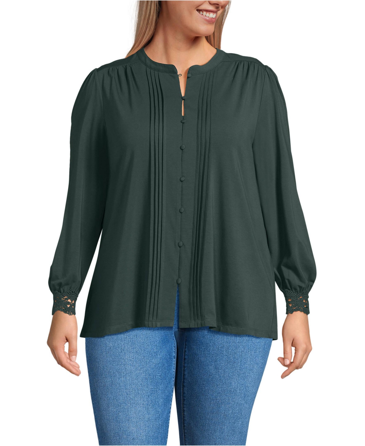 Click here for Lands End Plus Size Lightweight Jersey Long Sleeve... prices