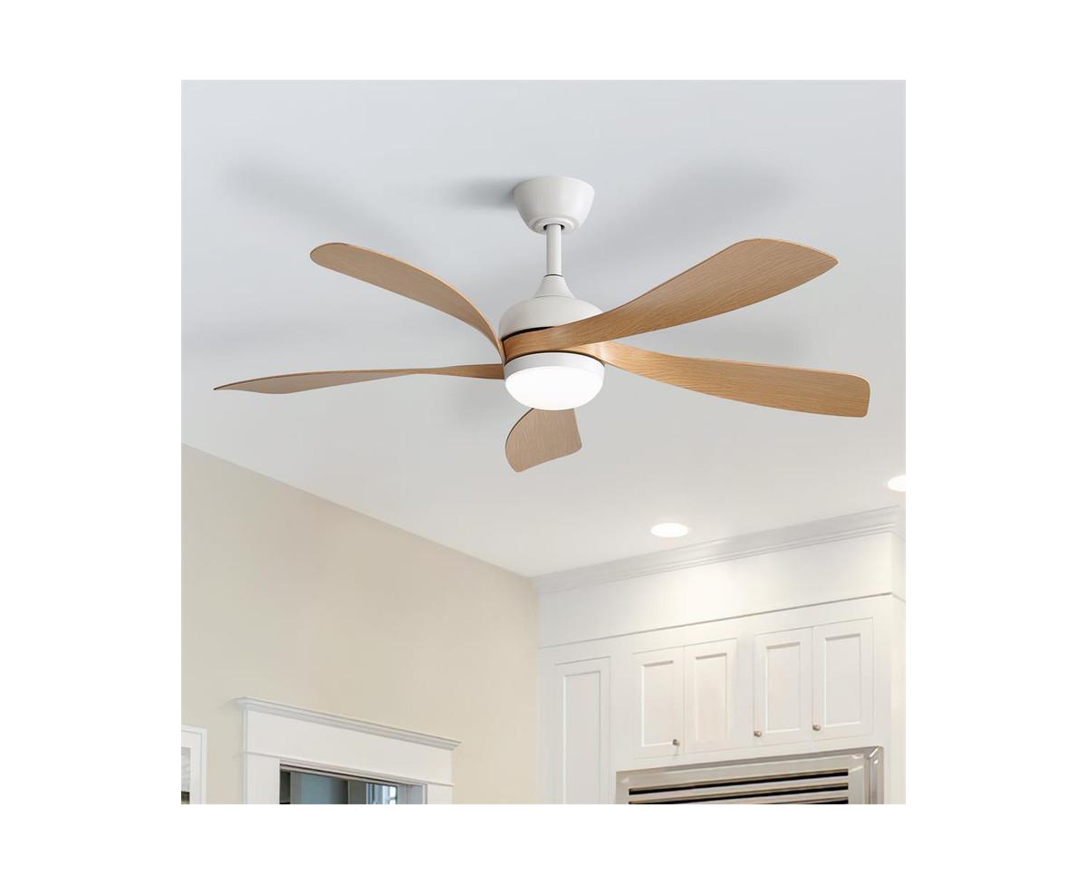 Click here for 52-inch White Modern Downrod Indoor Abs 5 Blades L... prices