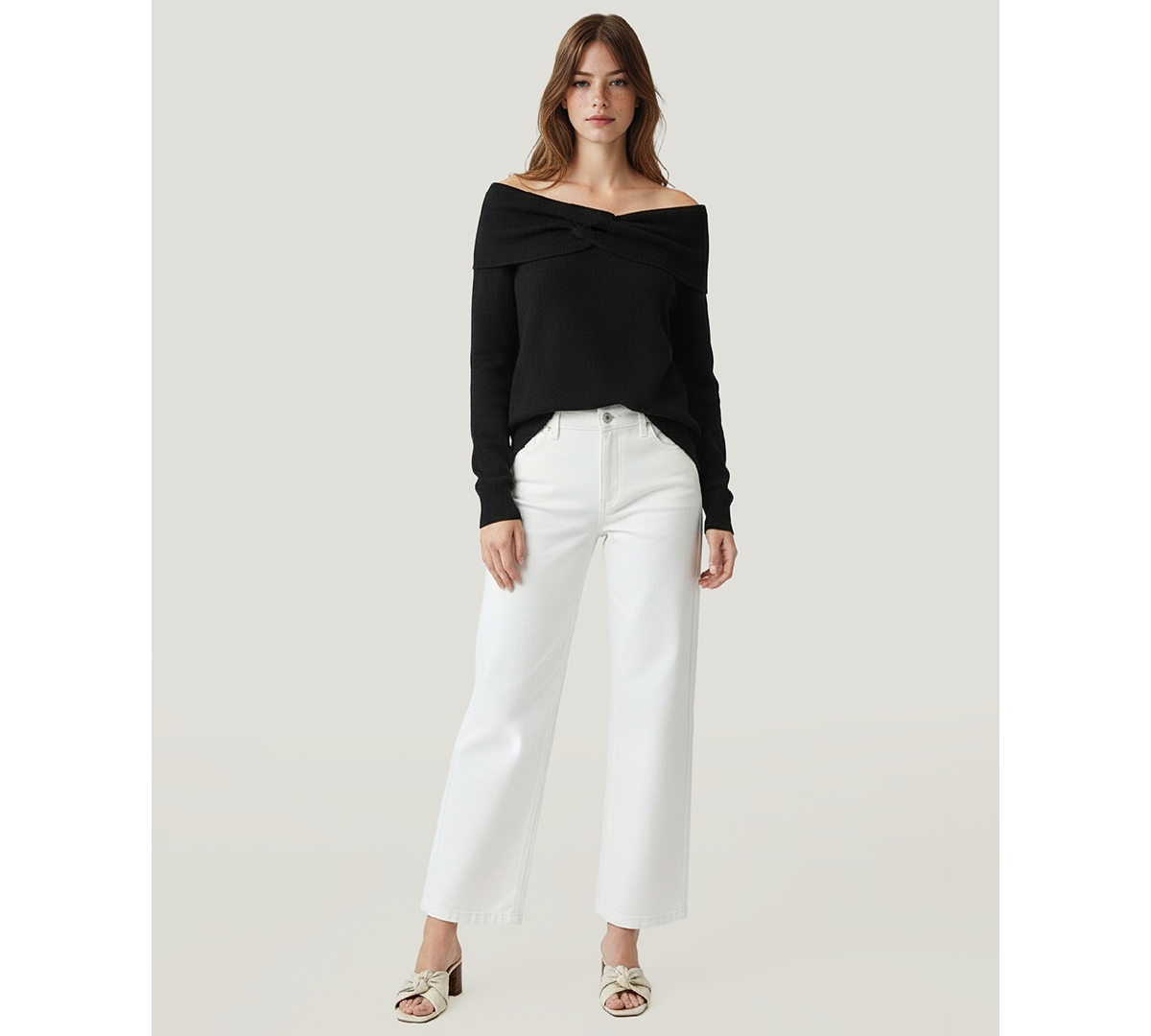 Click here for Naadam Womens Twist Front Off The Shoulder Sweater... prices