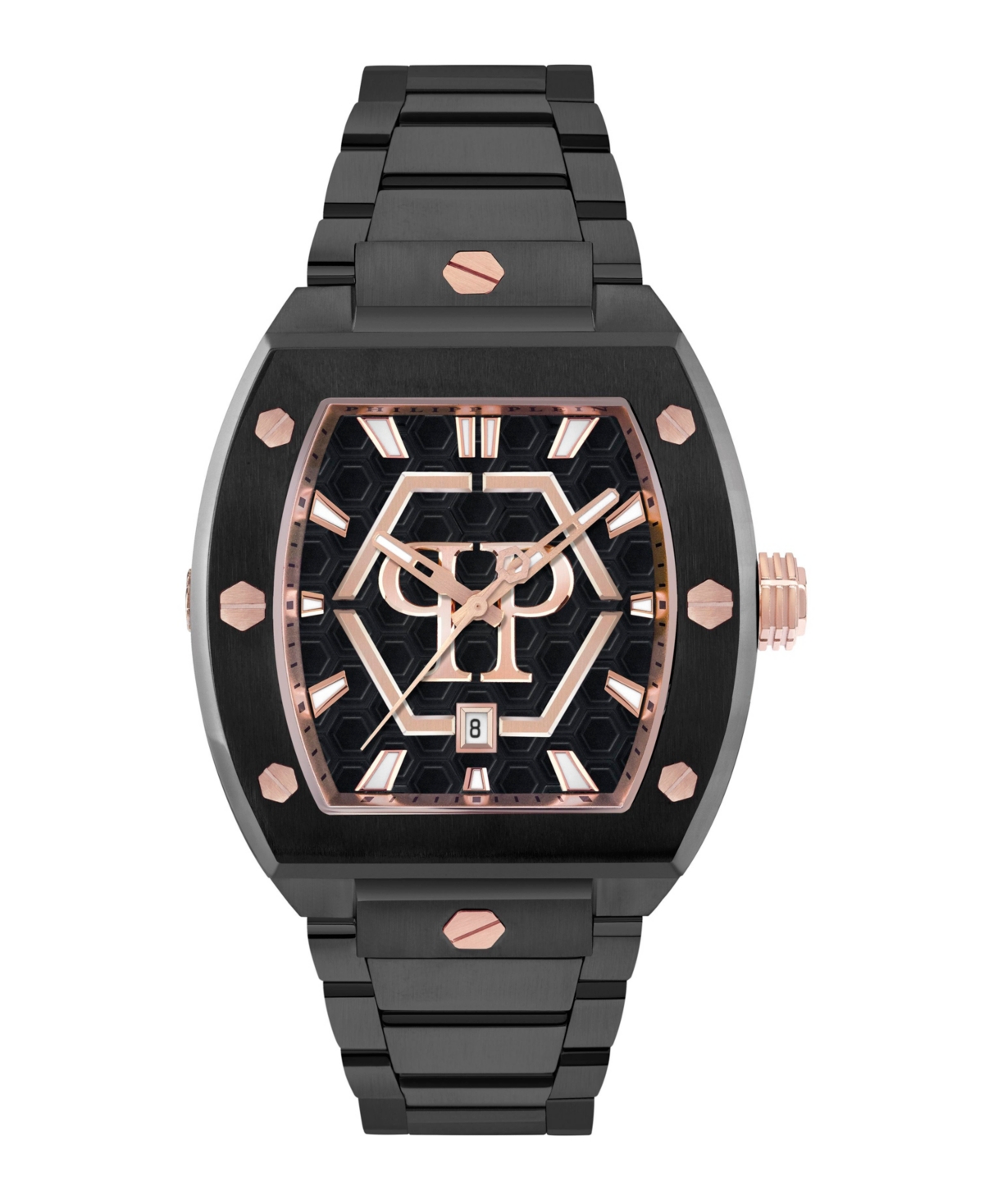 Click here for Philipp Plein Mens Black Stainless Steel Watch  44... prices