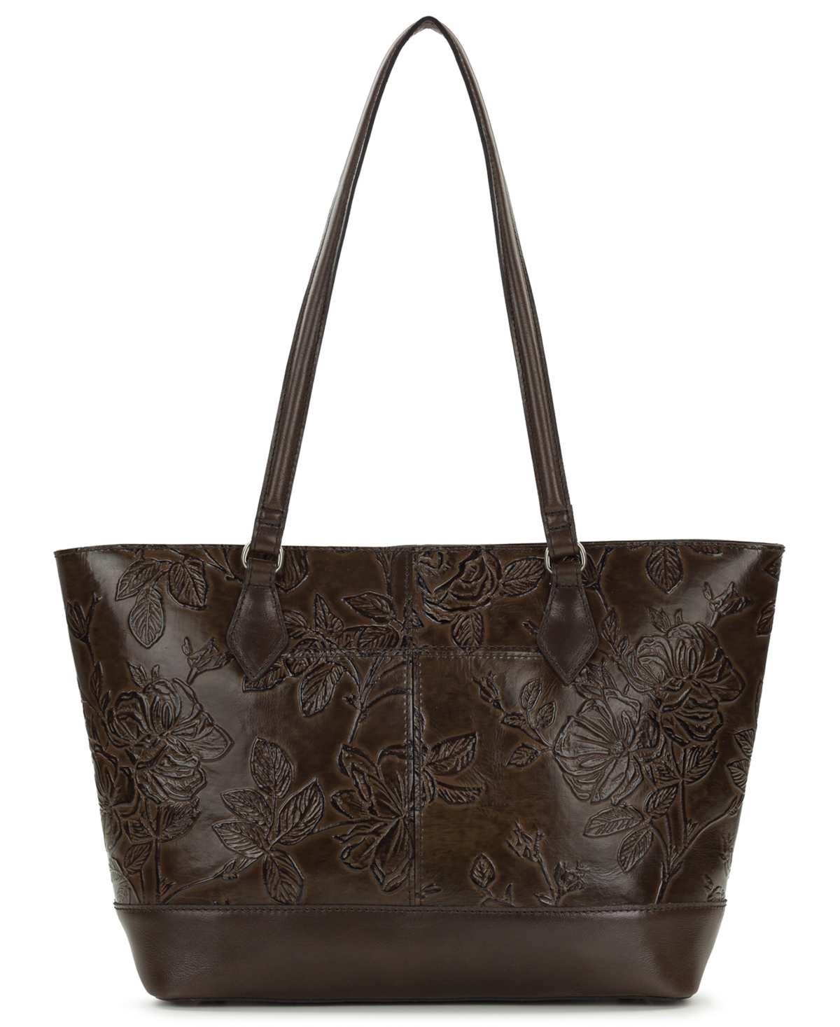 Click here for Patricia Nash Meka Bark Leaves Textured Tote Bag -... prices