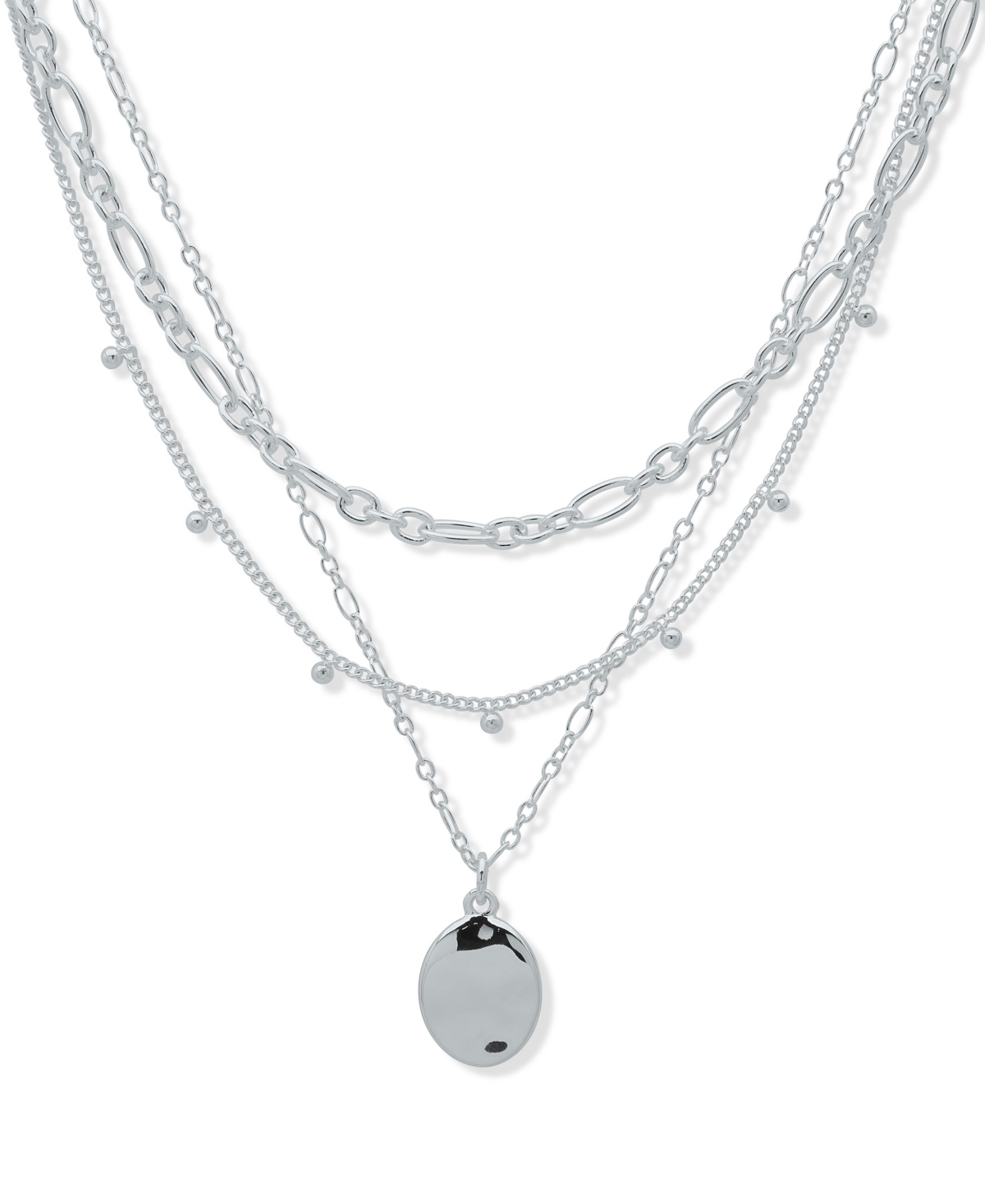 Click here for Nine West Silver-Tone Triple Row Wavy Texture Neck... prices