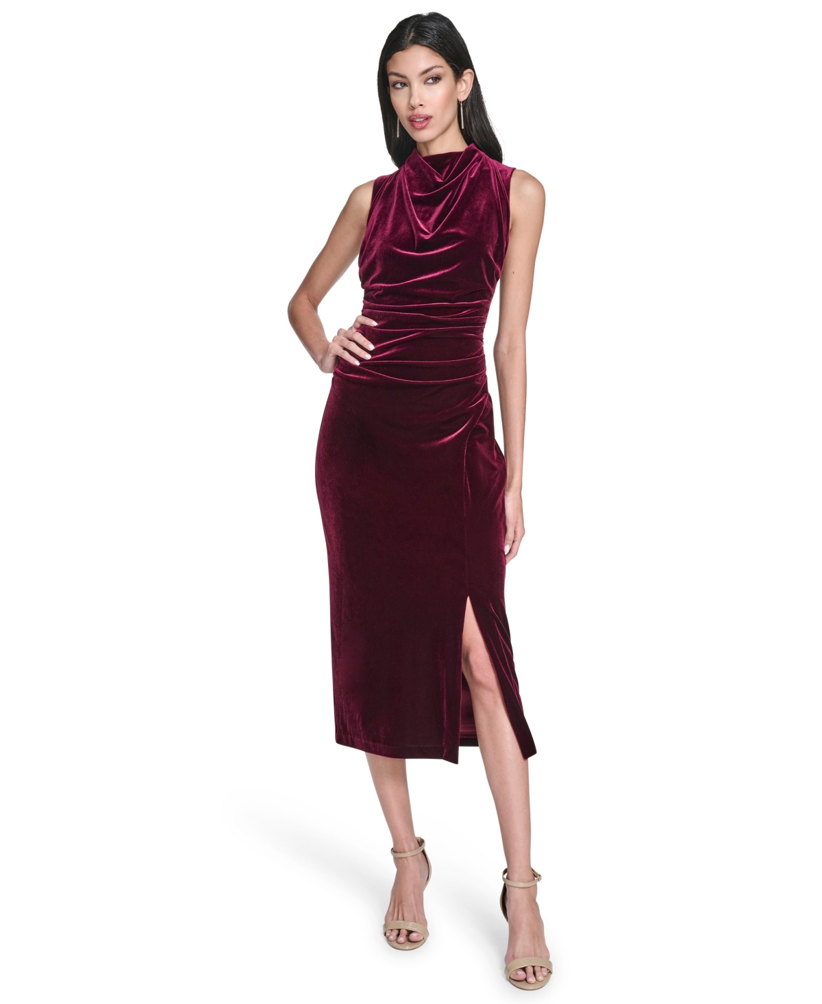 Click here for Vince Camuto Womens Cowl Neck Bodycon Midi Dress -... prices