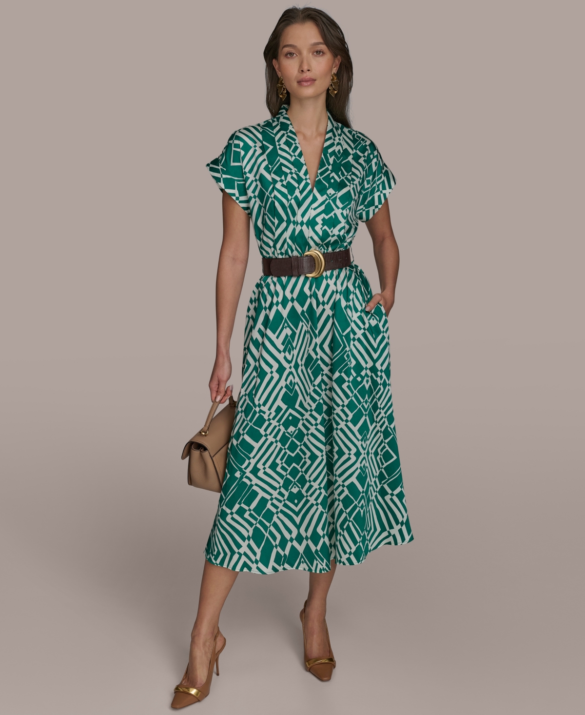 Click here for Donna Karan New York Womens Short-Sleeve Printed V... prices