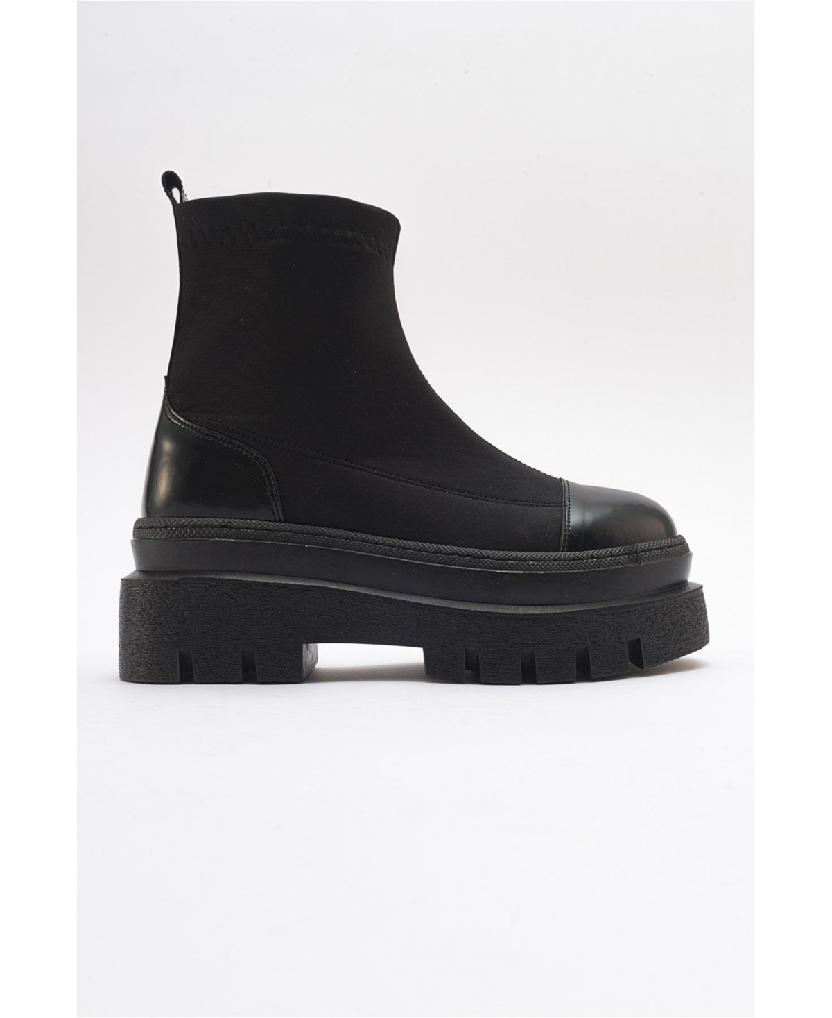 Click here for Prologue Shoes Aves Chunky Scuba Boot (Women) - Bl... prices