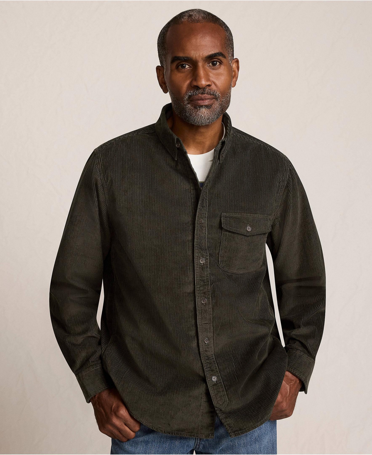 Click here for Lands End Mens Long Sleeve Wide Wale Corduroy Shir... prices